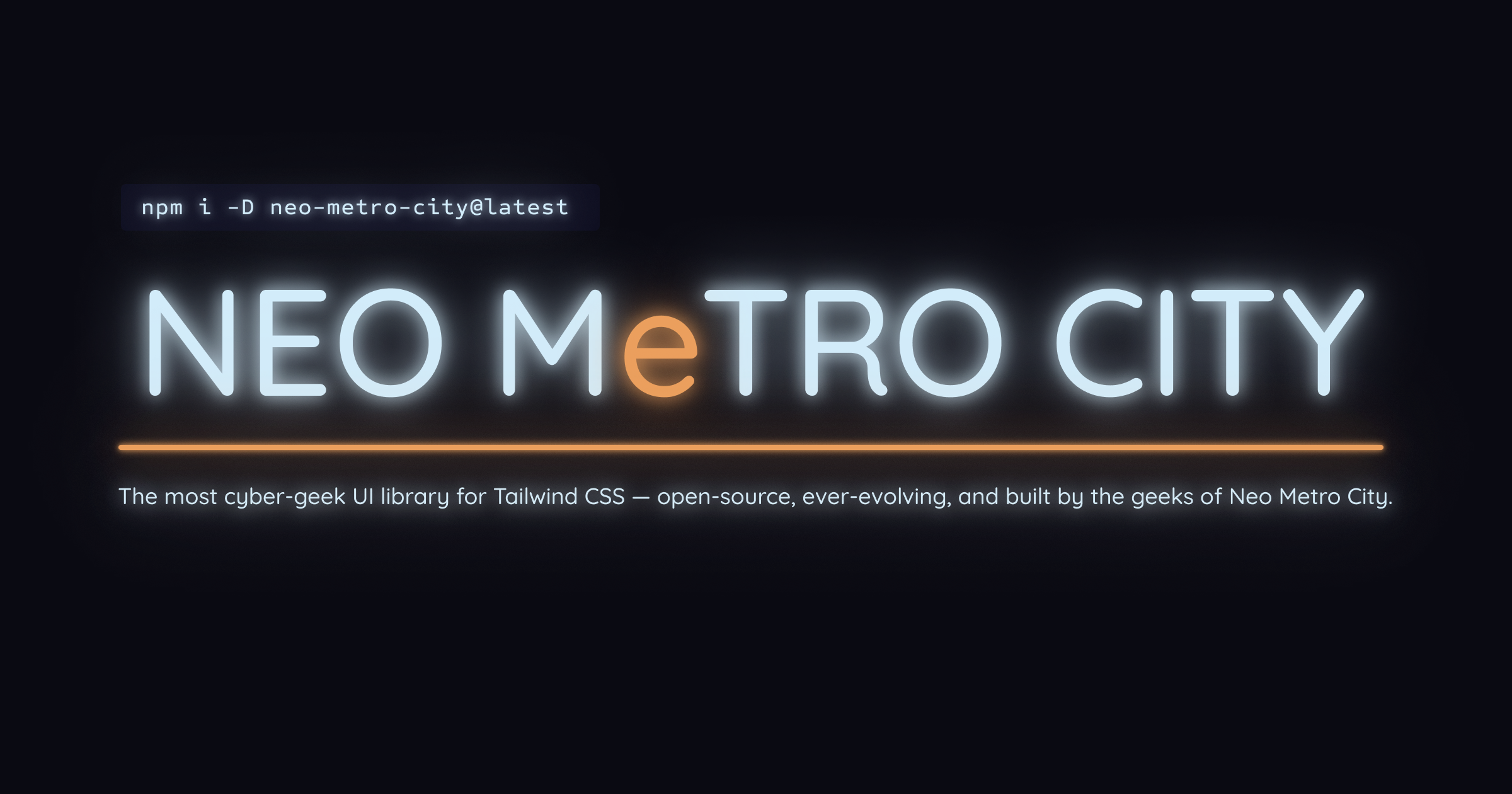 Neo Metro City: The most cyber-geek UI library for Tailwind CSS — open-source, ever-evolving ...